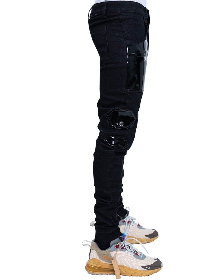 THE HIDEOUT CLOTHING Octagon Denim Jeans HDTCLTHNG-5DFED1-BLACK - Karmaloop