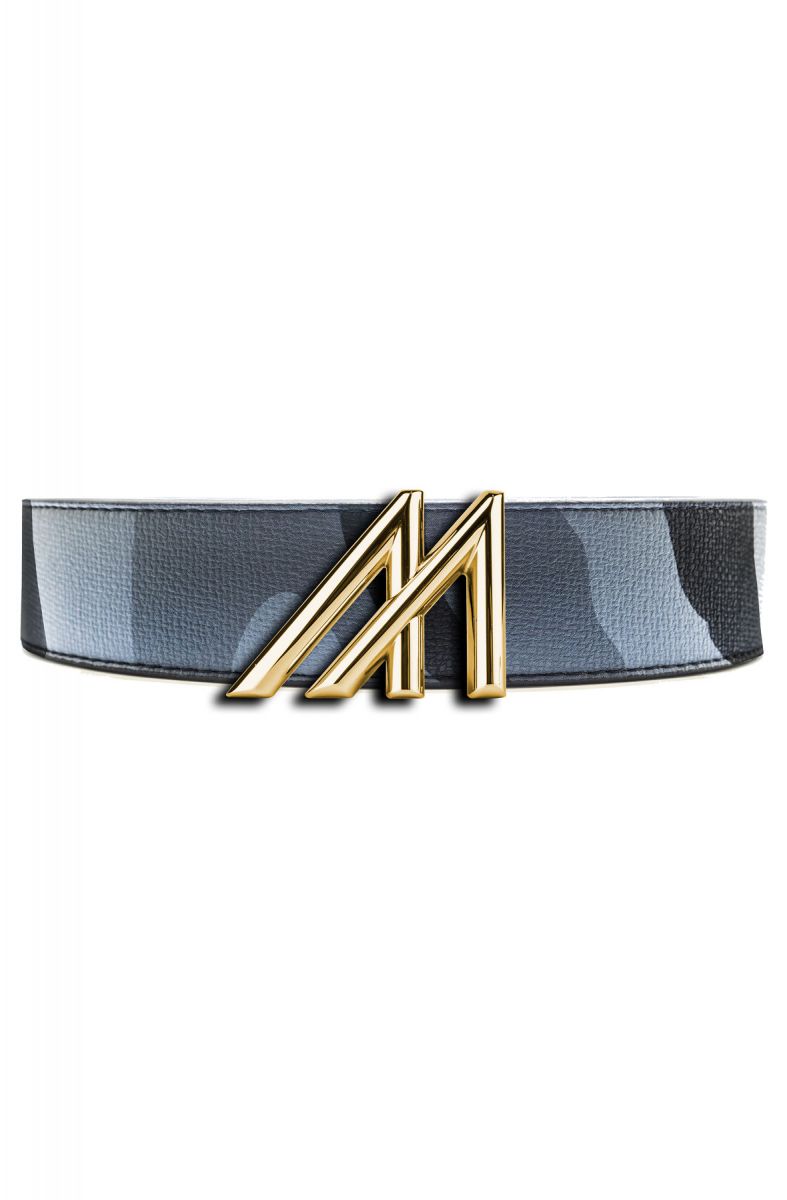 MINT Mint Camo Leather Belt - Blue / Black MBML-BU10 - Karmaloop