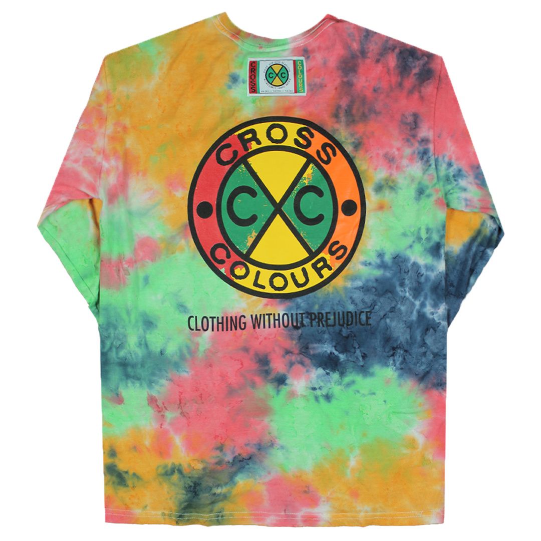 CROSS COLOURS Graffiti Circle Log LS T-Shirt - Tie Dye C11317GRE-TDY ...