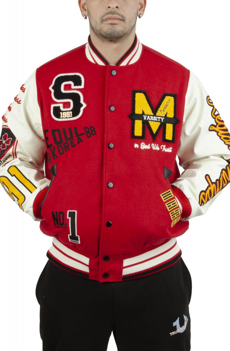 SMOKE RISE All State Varsity Jacket WW22699-RED - Karmaloop