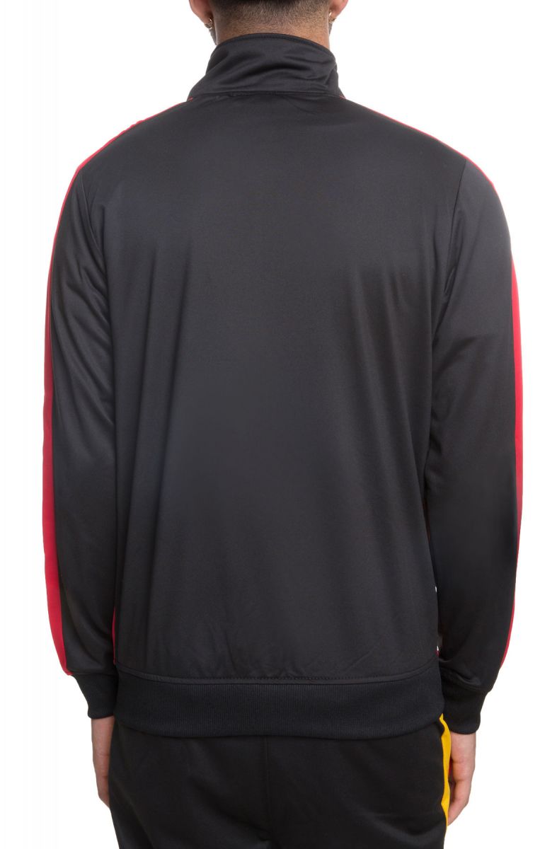 REBEL MINDS The Guido Track Jacket in Black and Red 82-311BRED - PLNDR