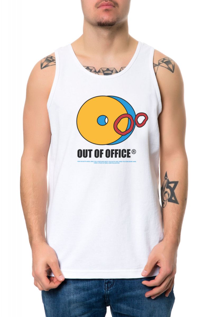 ONE DEGREE The Out of Office Tank Top in White SV-OUTOFFICE-TNK-WHT ...