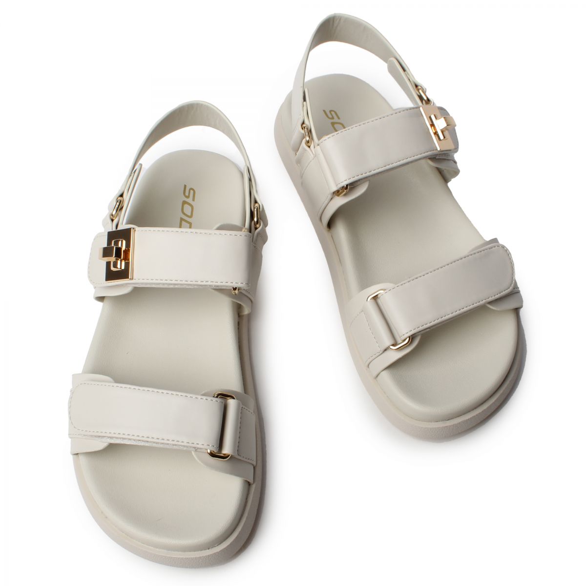 SOLE LA VIE Cobber Velcro Strap Sandal FD COBBER-S-BONE - Karmaloop