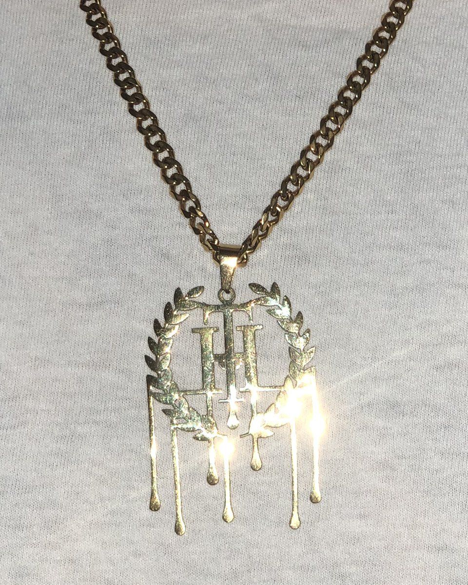THE HIDEOUT CLOTHING Dripping Essentials Pendant & Mini Cuban Chain ...