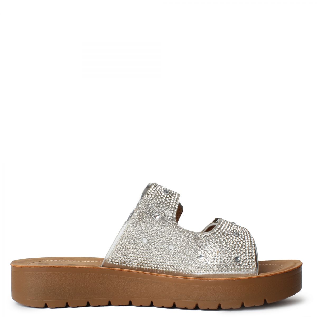 SOLE LA VIE Karina Strap Slide FD KARIN-S-SLV - Karmaloop