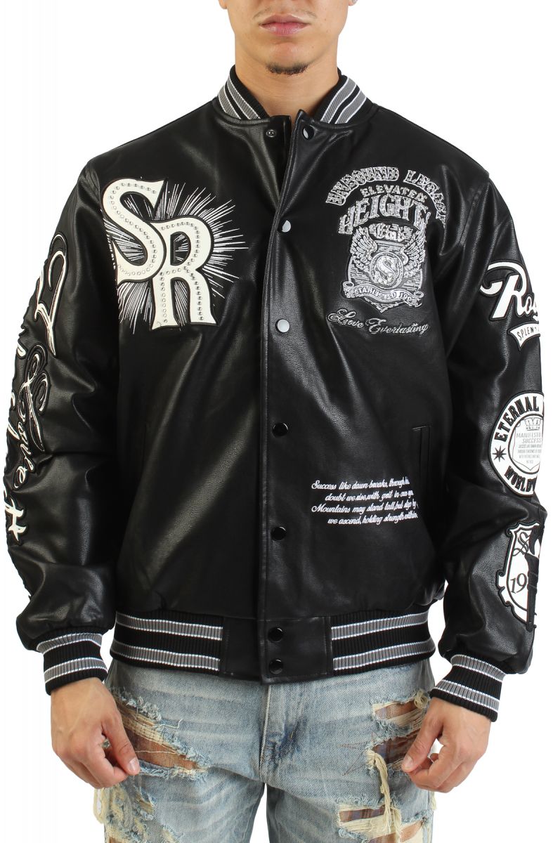 SMOKE RISE Legacy Varsity Jacket OH25699SK-BLK - Karmaloop