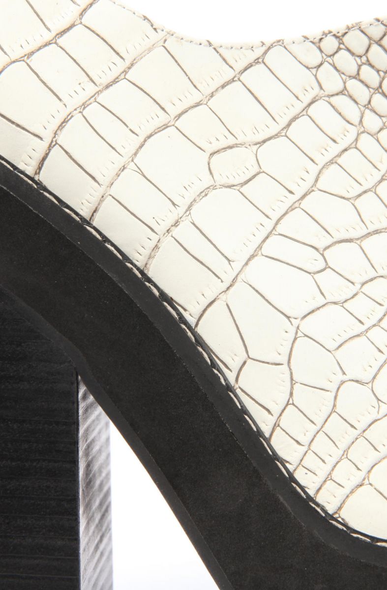 Jeffrey Campbell Shoe FInk in White Croc