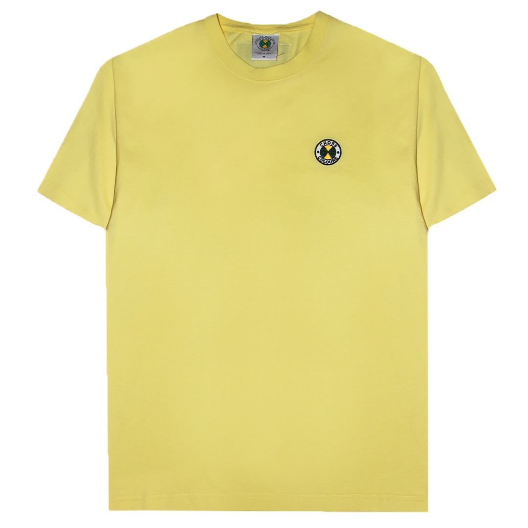 CROSS COLOURS Embroidered Circle Logo T Shirt C10017SPR-YLW - Karmaloop