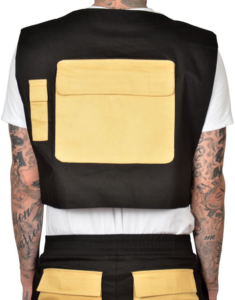 HIDEOUT Technical Chest Vest HDTCLTHNG-D7902E-BLACK - Karmaloop