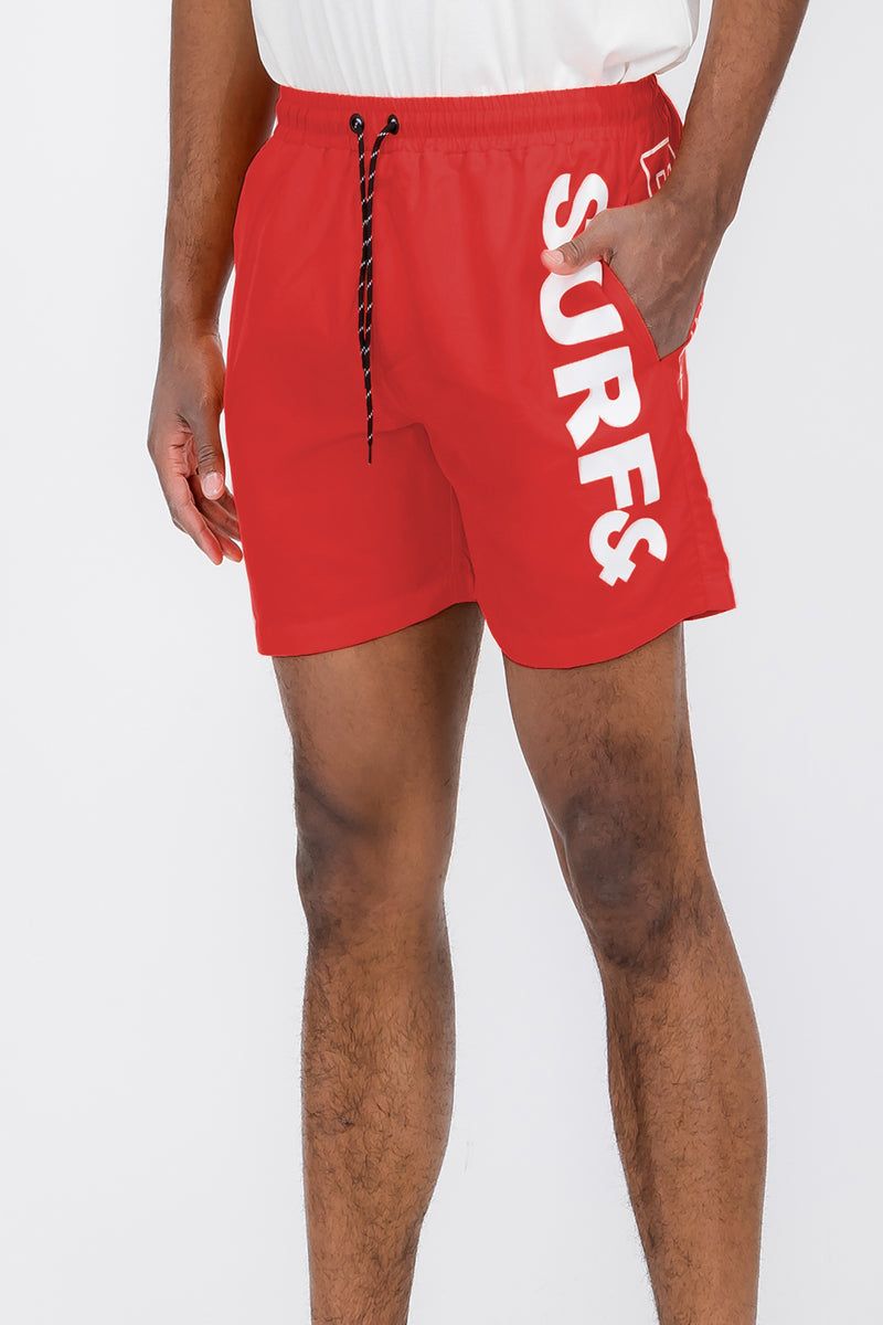 WEIV Surf & Beach Swim Shorts SW007-RED - Karmaloop