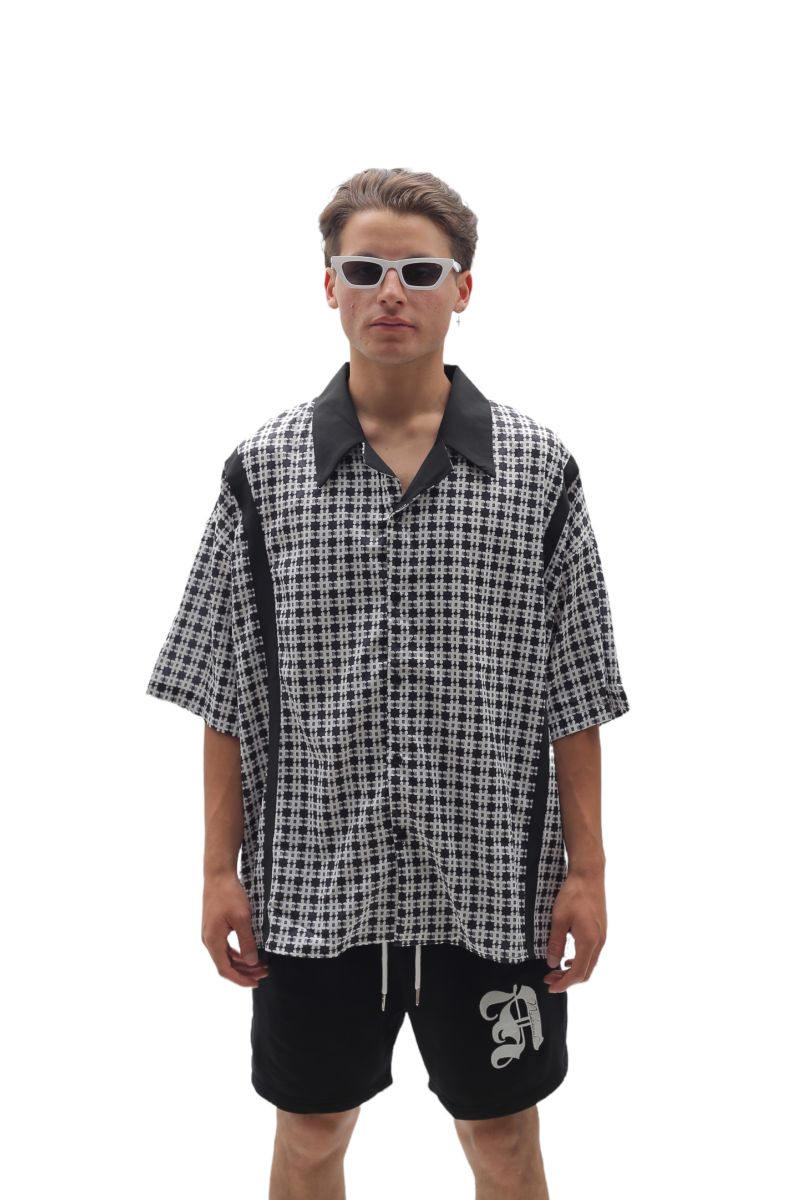NOKWAL Checker Print Short Sleeve Shirt NKWL-2E5C8F - Karmaloop