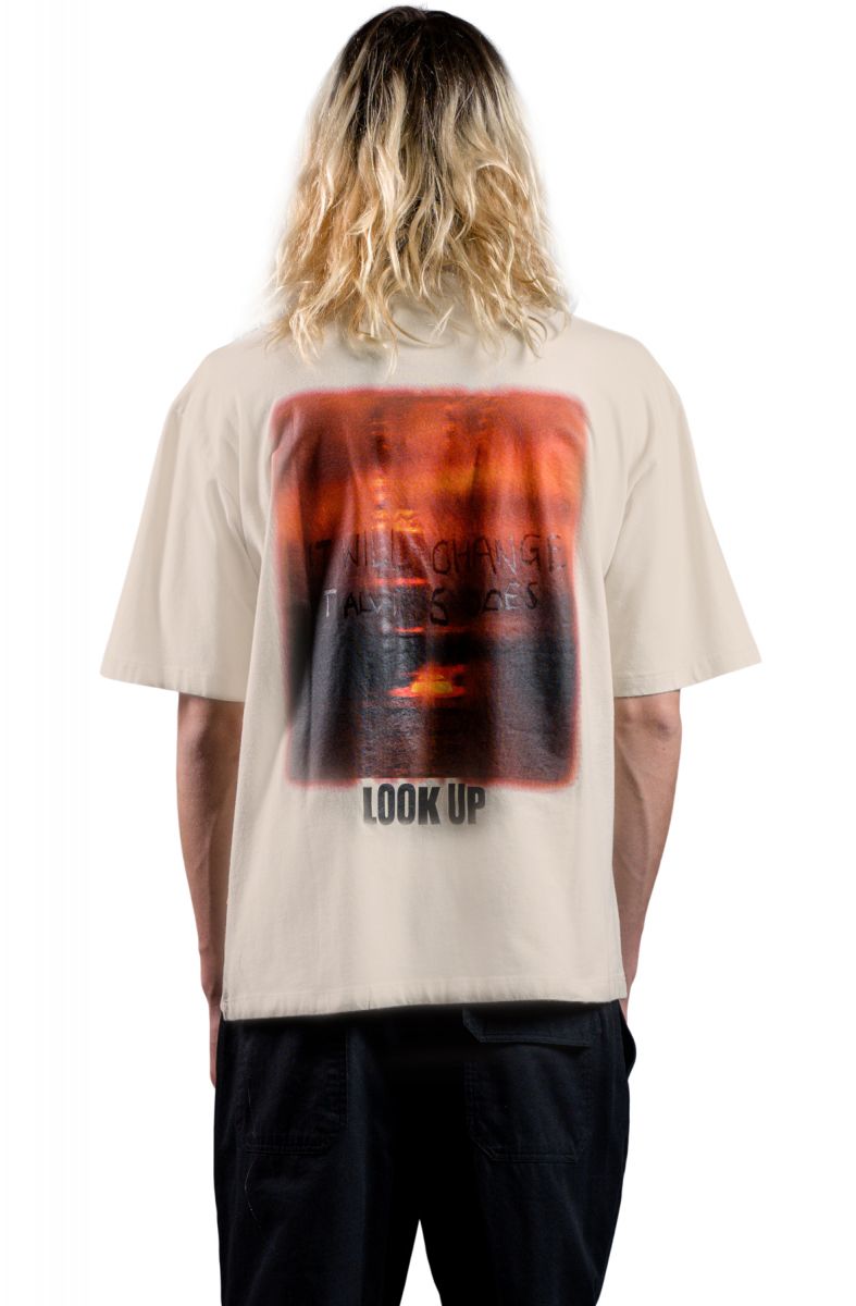 KING APPAREL Look Up T-Shirt - Bone White AW23-LUTW - Karmaloop