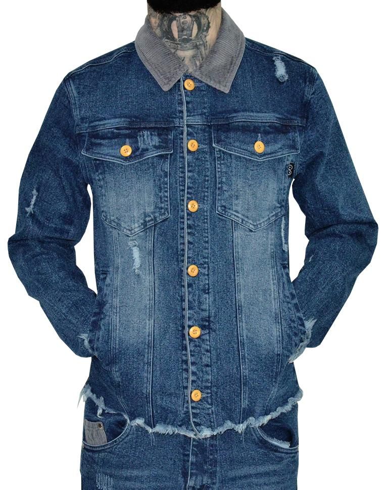 THE HIDEOUT CLOTHING Blessed Denim Jacket HDTCLTHNG-B16150 - Karmaloop