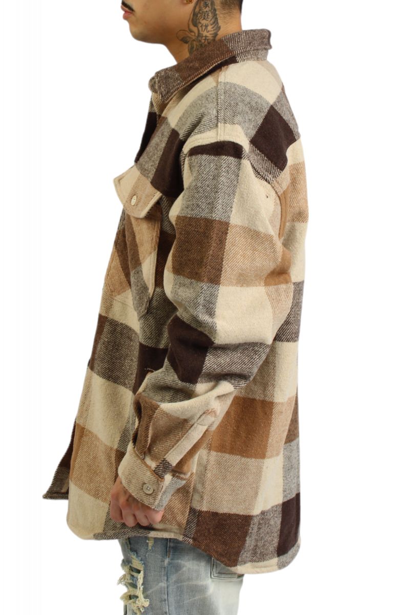 HIGH CALIBER Lumberjack Flannel C13659-KHAKI - Karmaloop