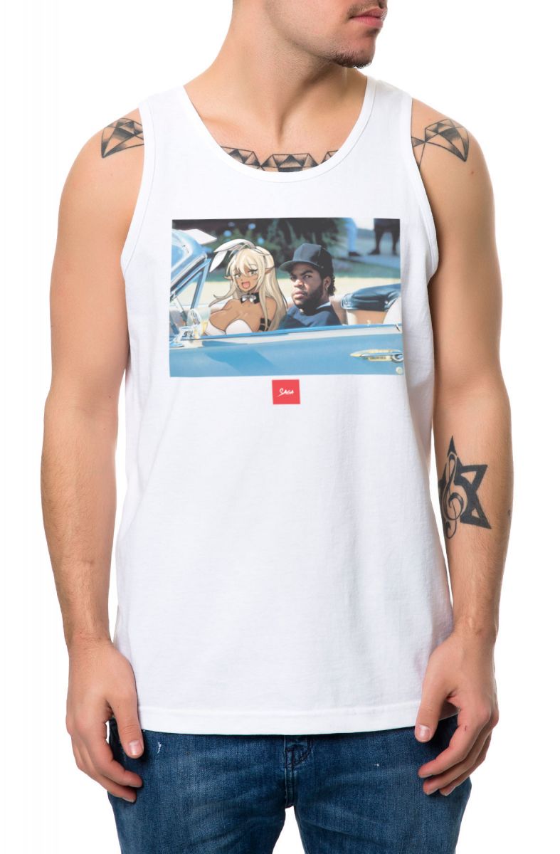 SAGA The Cold Kawaii Tank Top in White SV-COLDKAWAII-TNK-WHT - Karmaloop