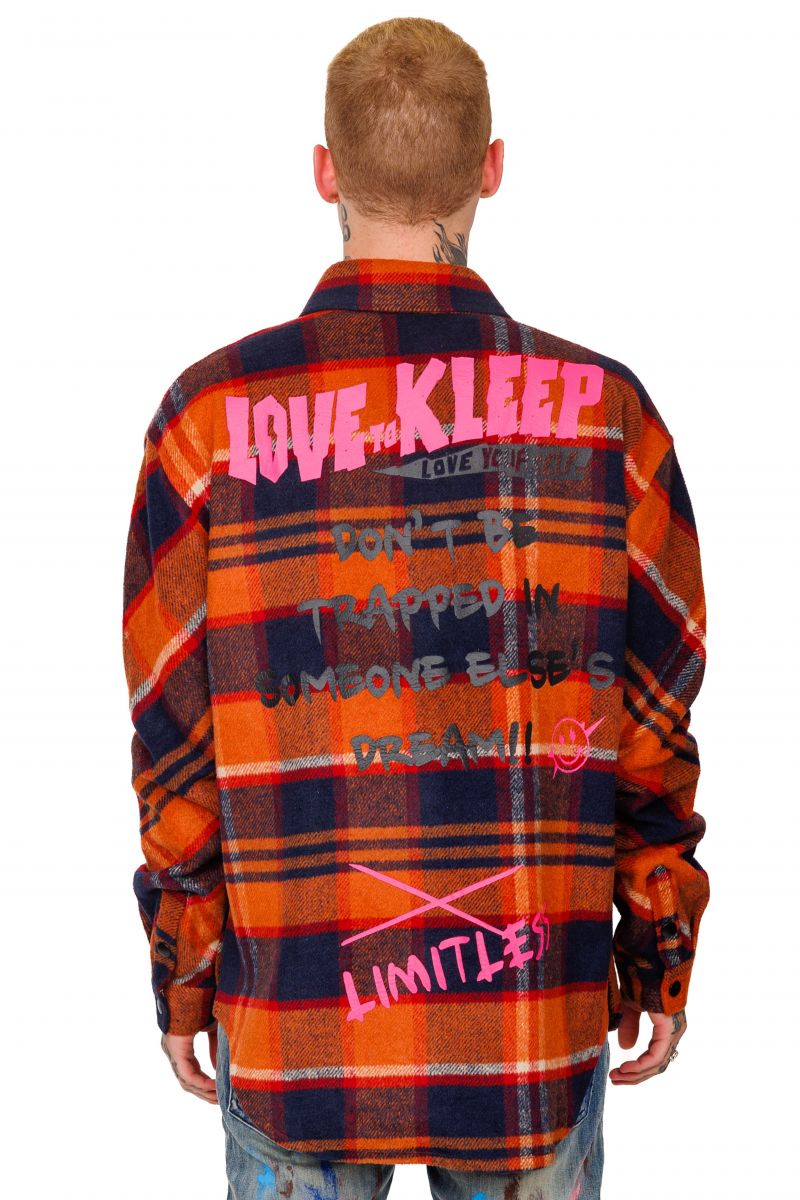 KLEEP WATCHET Men's premium heavy flannel jacket type shirt KW-4960-3 ...