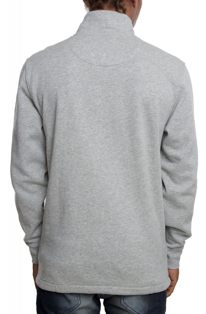 VANS The Versa Quarter zip Fleece Jacket in Cement VN0A3W3D02F - Karmaloop