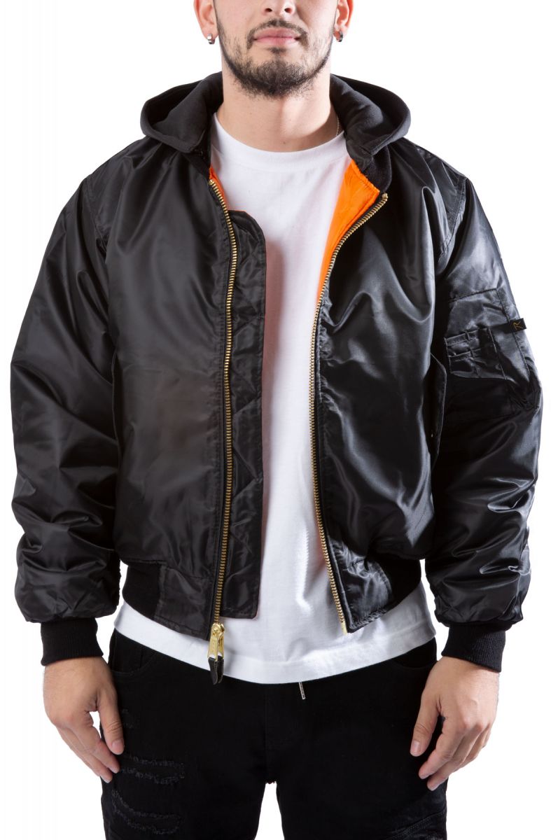 ROTHCO Hooded MA-1 Flight Jacket 7400-BLK - Karmaloop