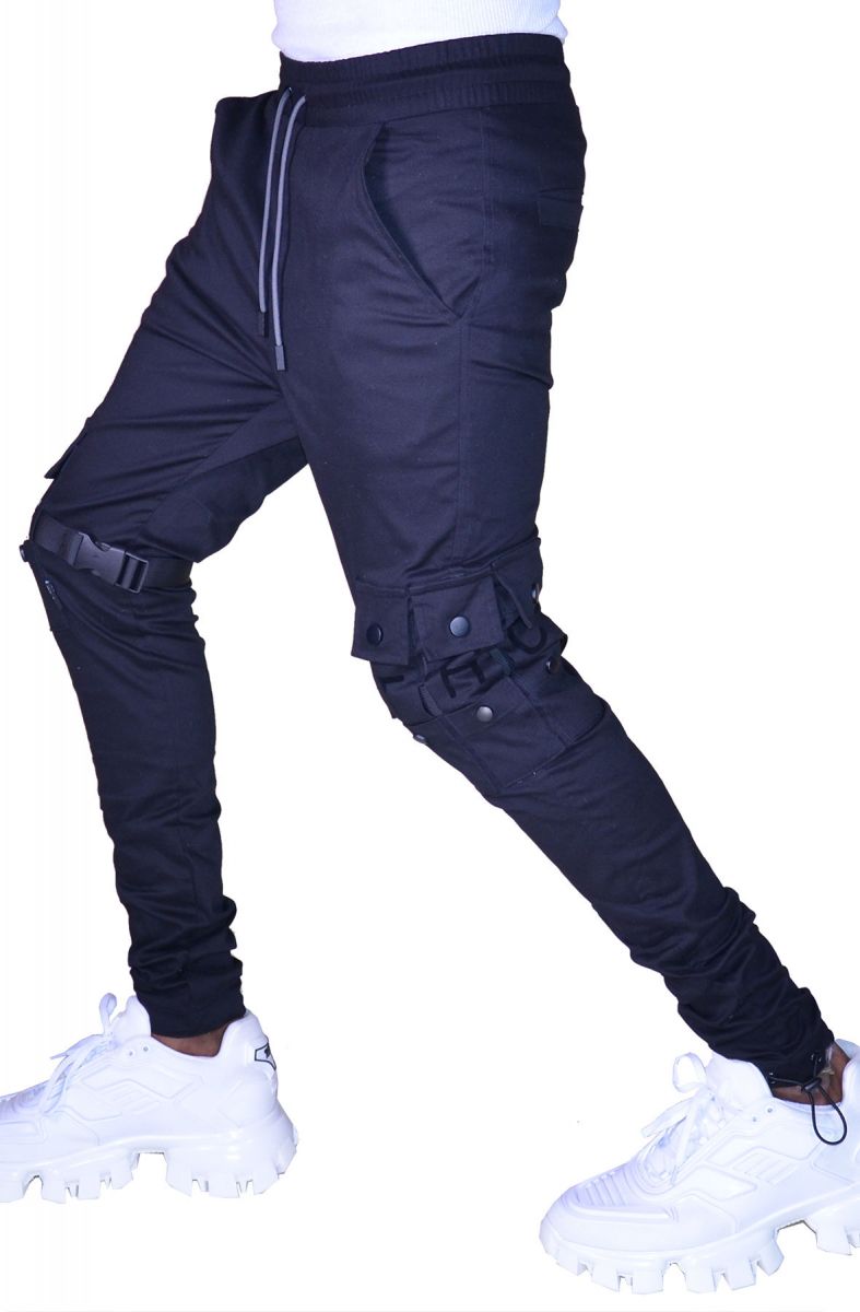HIDEOUT Sp20-12 - Electric Cargo Pants Joggers (Black) SP20 ...
