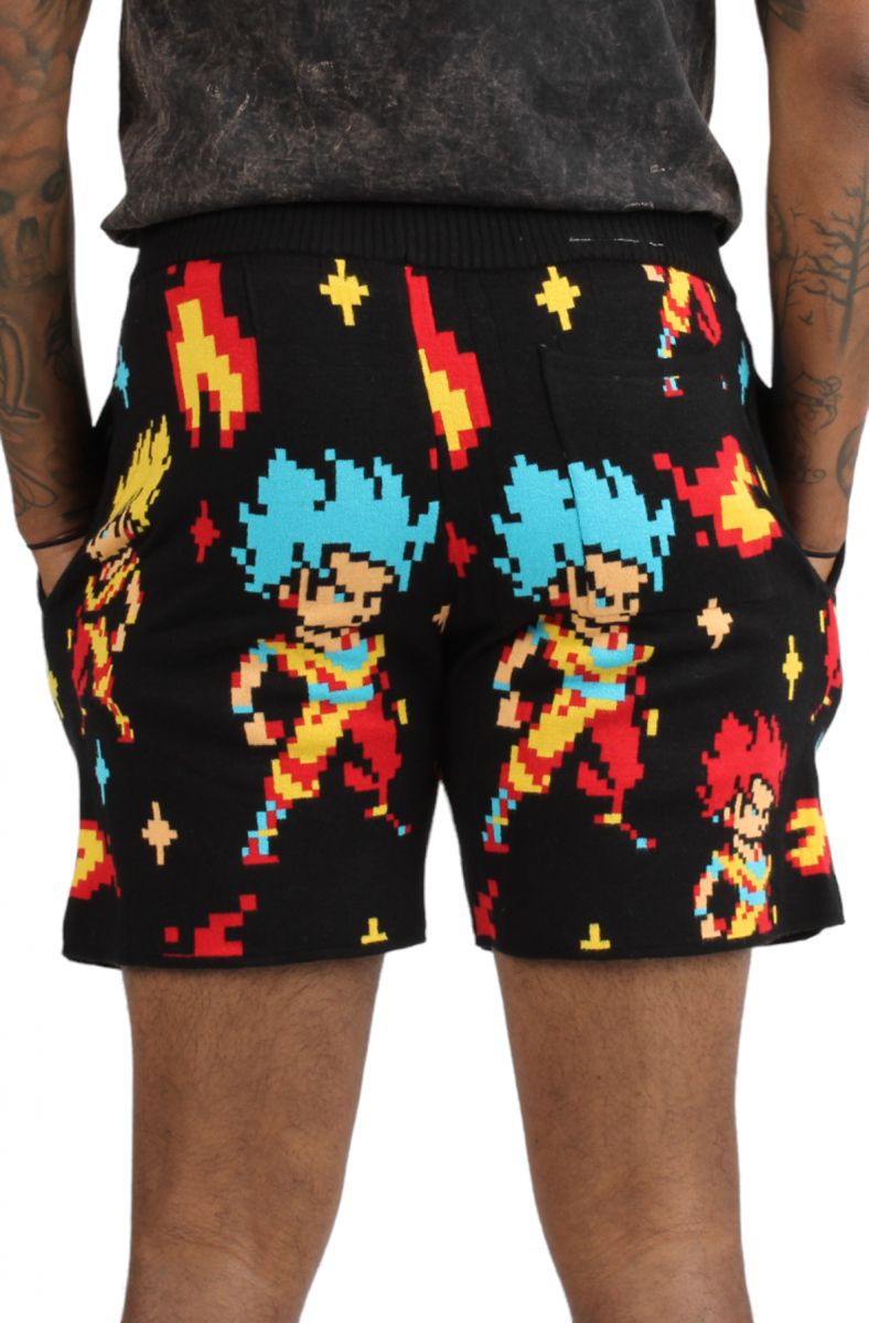 REBEL MINDS Knitted Animated Shorts 131-983-BLK - Karmaloop