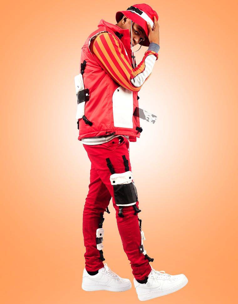 HIDEOUT YK Tech Jungle Bucket Hat HDTCLTHNG-0038CB-KINGRED - Karmaloop