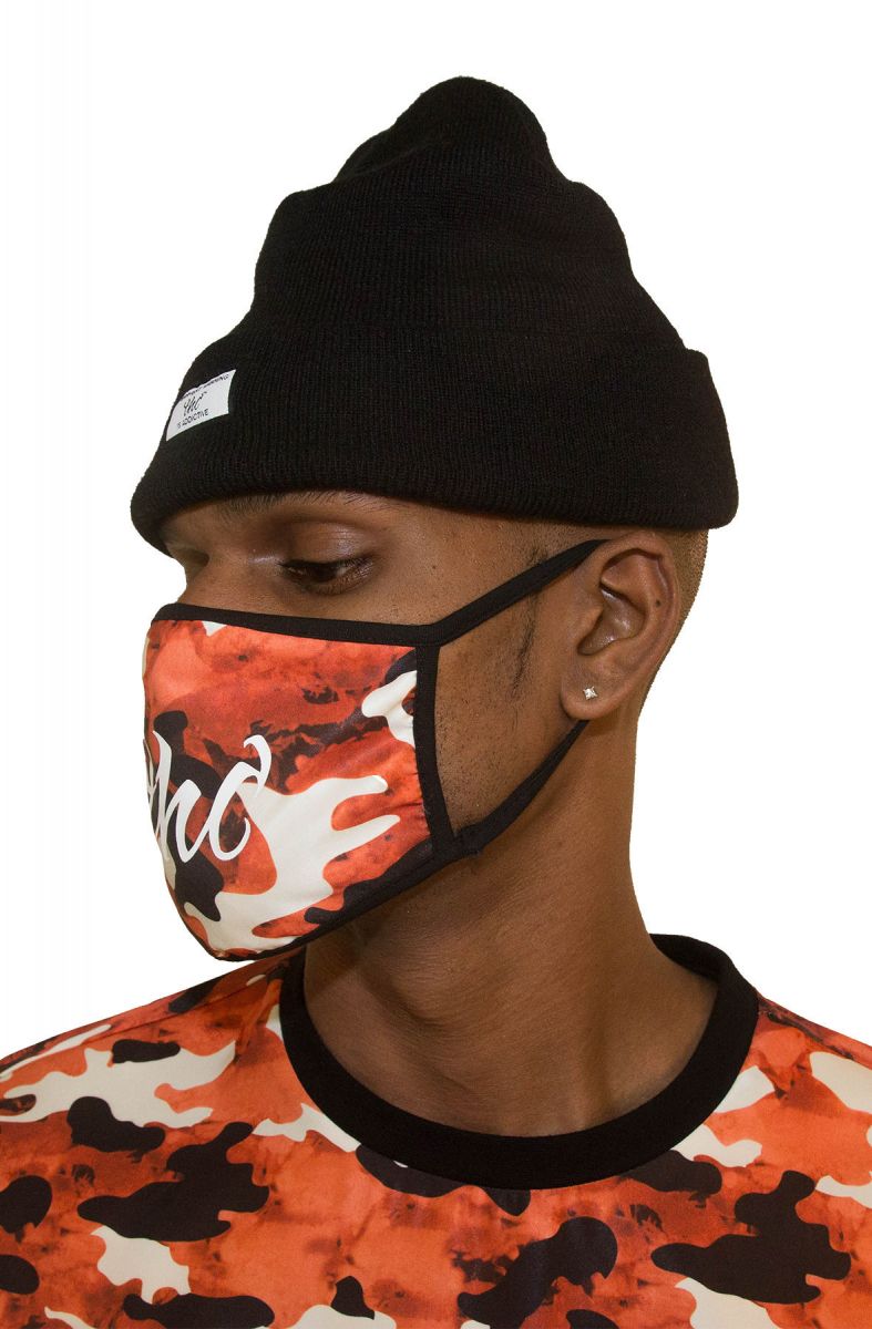 HIDEOUT Kouzhao OG Logo Facemask (Orange Camouflage ...