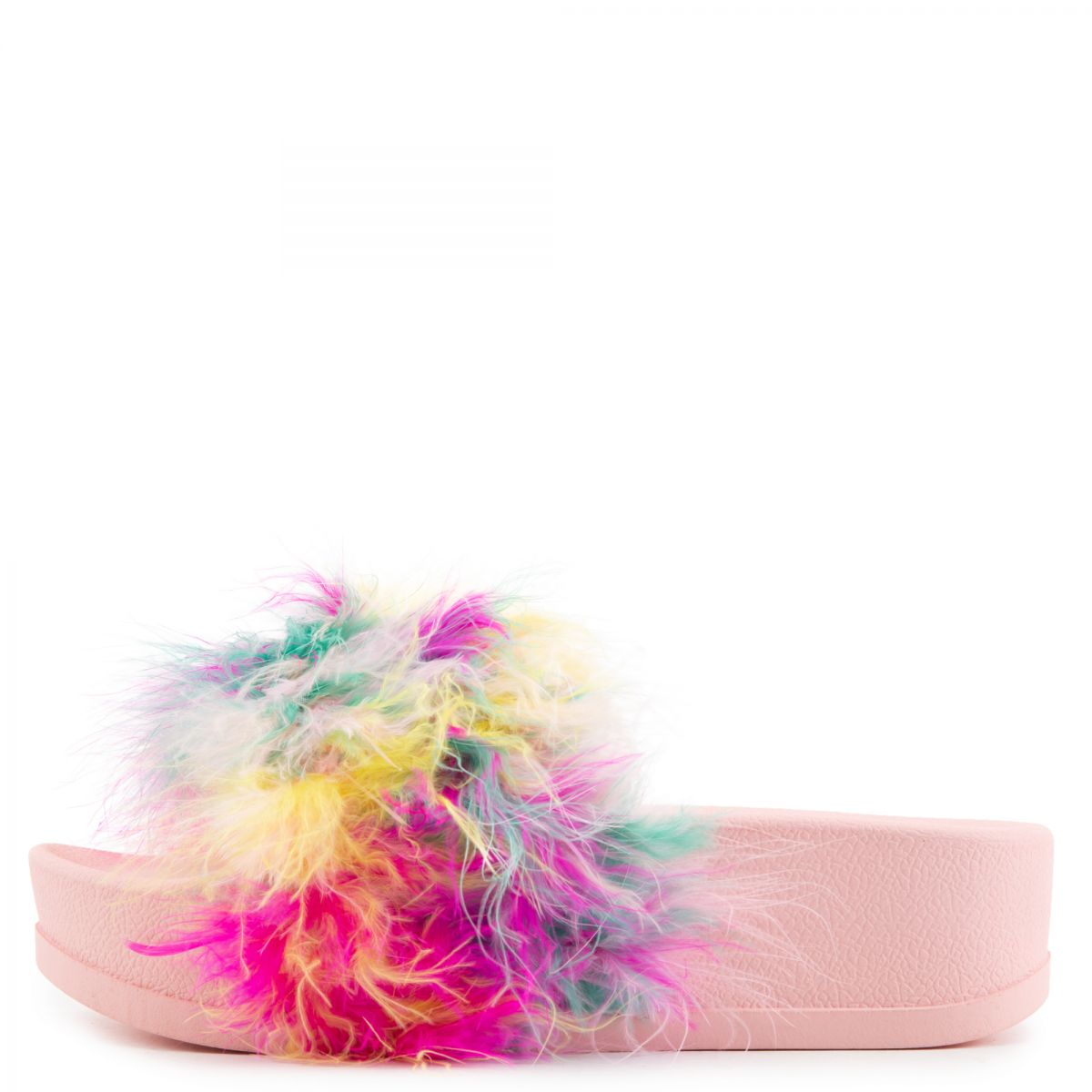 JEFFREY CAMPBELL Lucky Me Hot Pink Slides PINK MULTI LUCKY-ME-H-PINK ...