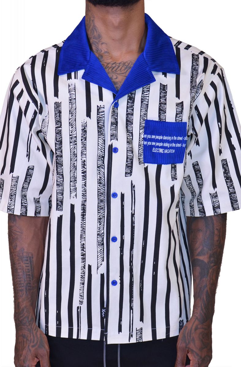 THE HIDEOUT CLOTHING Dancing or Rioting SS Shirt (Riot Blue) SP20 ...