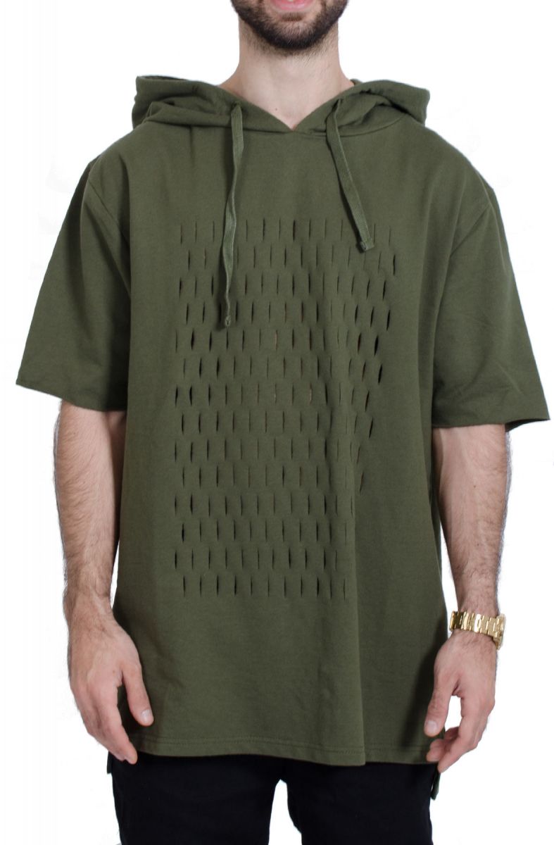 SPOILED PEASANTS Oversized Razor's Edge Hoodie in Olive TG22-HW25 ...