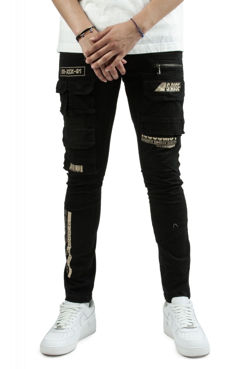 SMOKE RISE Utility Cargo Jean V4 JP23124SKZ-BLK - Karmaloop