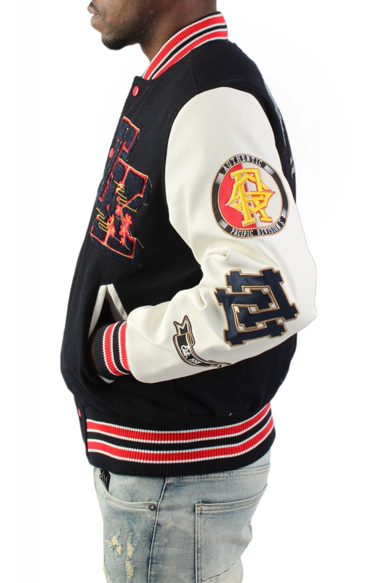 SMOKE RISE Tokyo Varsity Jacket WW23699SK-NVY - Karmaloop