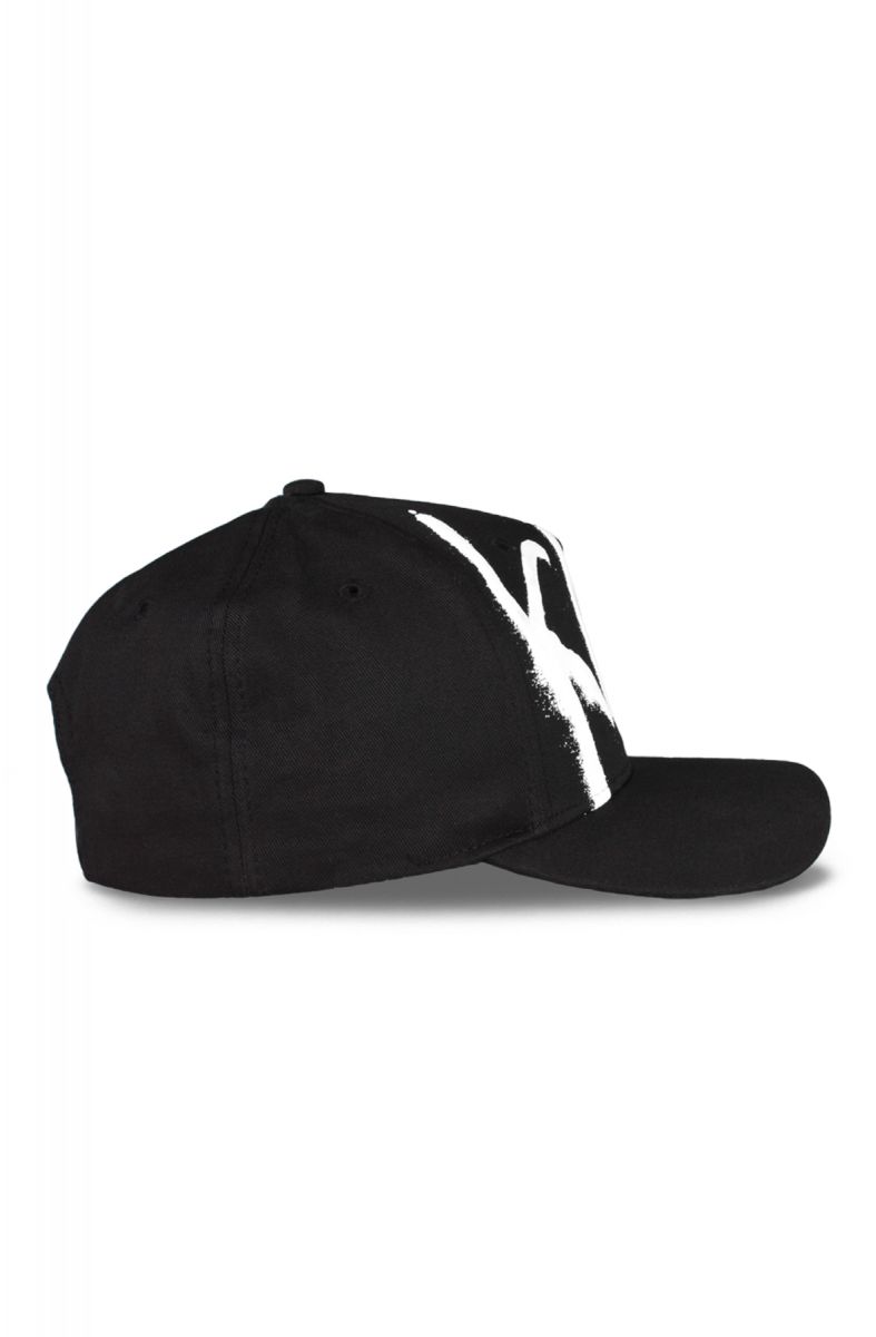 KING APPAREL Deranged Curved Peak Cap - Onyx Black AW23-DRCB-OS - Karmaloop
