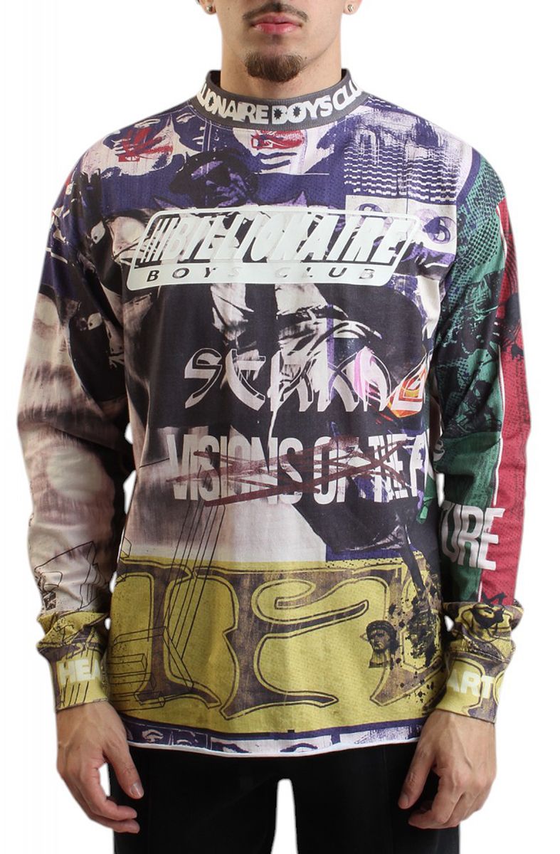BILLIONAIRE BOYS CLUB Motto Jersey Long-Sleeve T-Shirt 851-1306WHT ...