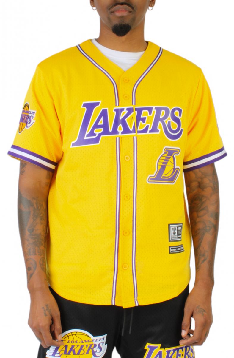 PRO STANDARD Lakers Baseball Jersey BLL153895-YEL - Karmaloop