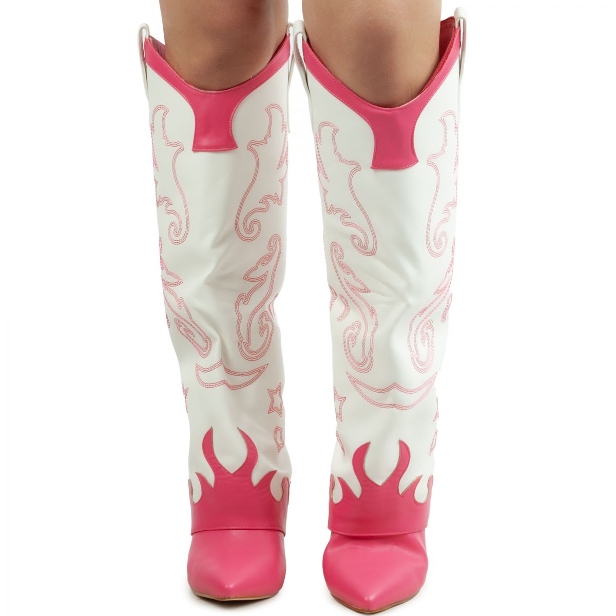 AZALEA WANG Wedge Western Boot OUTLAND-FUCH - Karmaloop