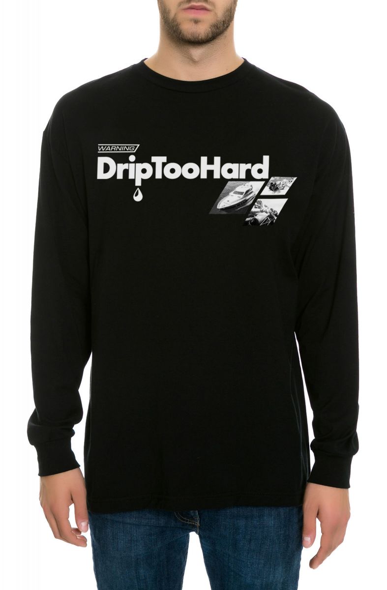 STREET VAULT The Drip Too Hard Long Sleeve Tee in Black SV-DRIPTOOHARD ...