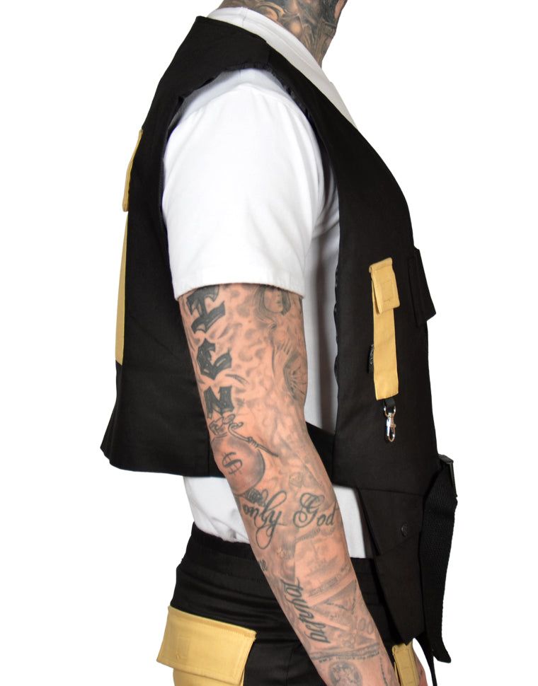 HIDEOUT Technical Chest Vest HDTCLTHNG-D7902E-BLACK - Karmaloop