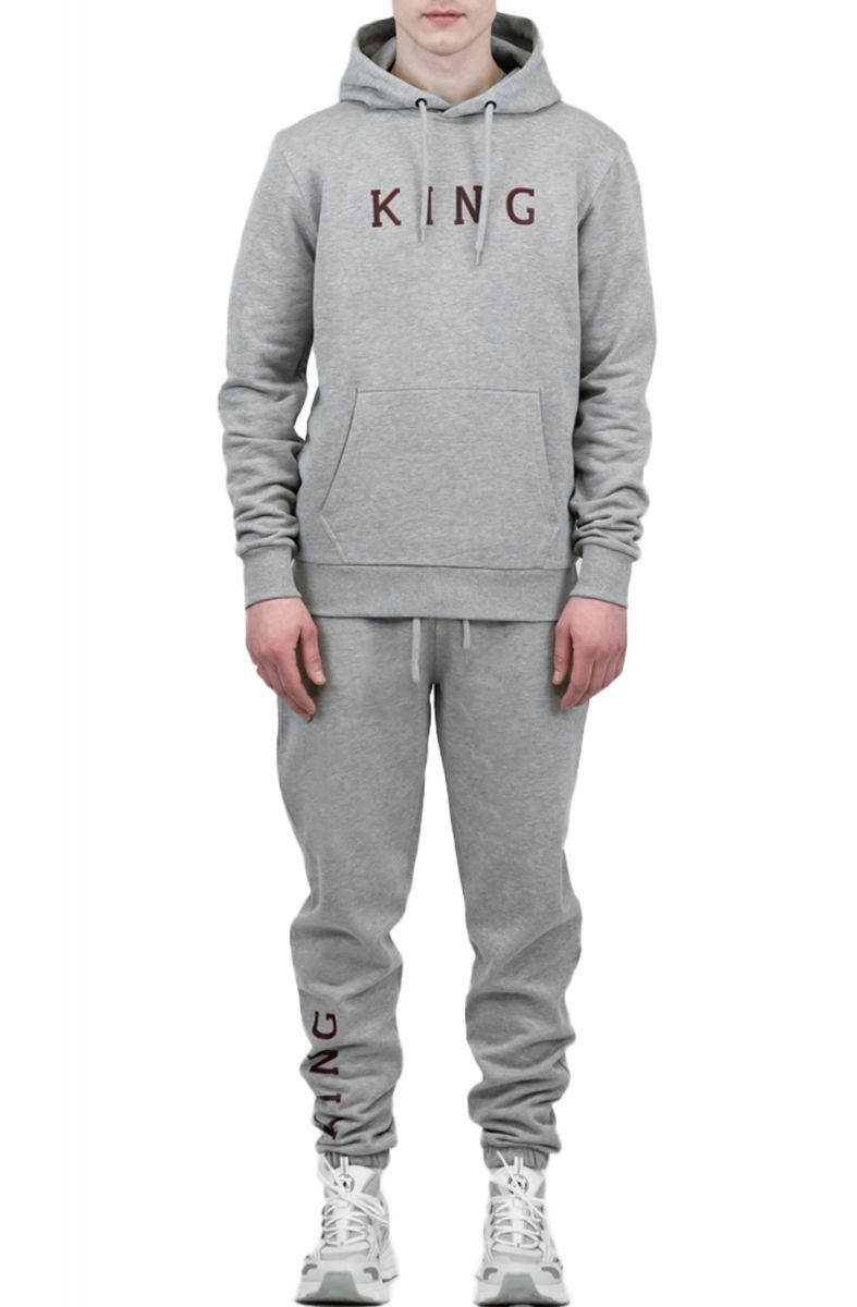 KING APPAREL Stepney Tracksuit Bottoms - Stone Grey SS23-STBG - Karmaloop