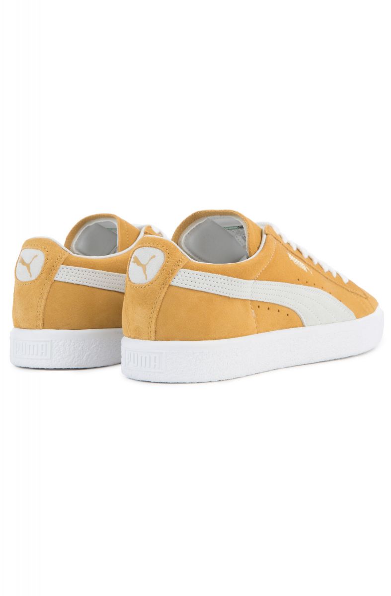 PUMA The Suede 90681 in Honey Mustard and Puma White 36594203-WHT ...