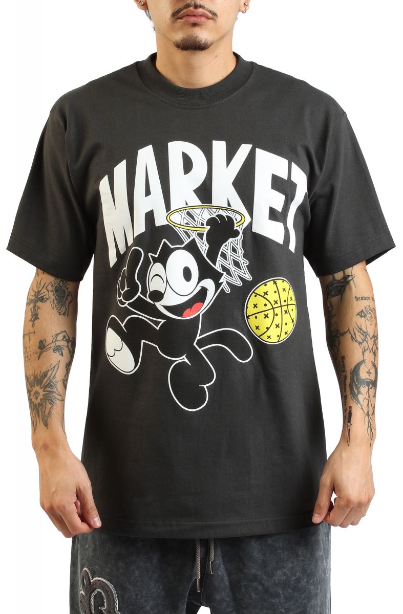 GRAND THEFT MARKET Felix The Cat Dunking T-Shirt MKT25FW-SS0565 - Karmaloop