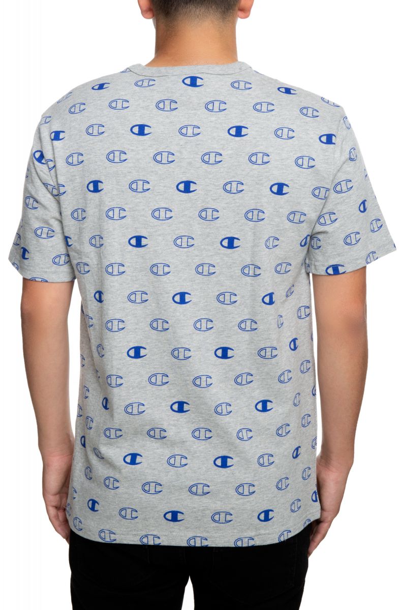 CHAMPION Heritage All-Over Print Short Sleeve Tee T1919S-GRY - PLNDR