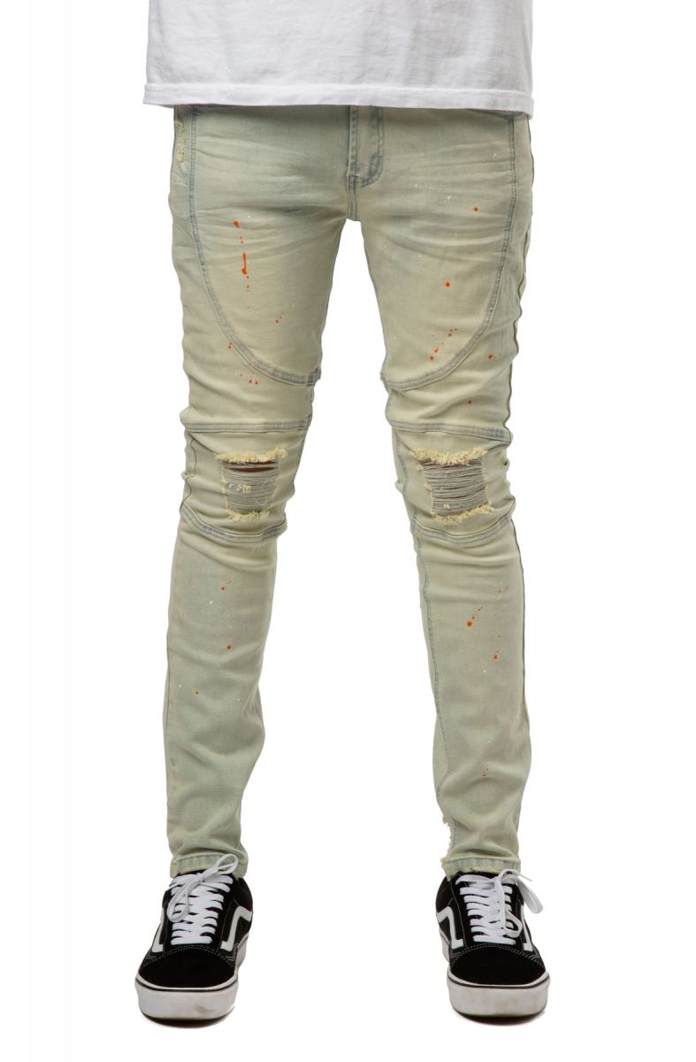 HIGH CALIBER Franklin Panel Jeans C12563-LBLUE - Karmaloop