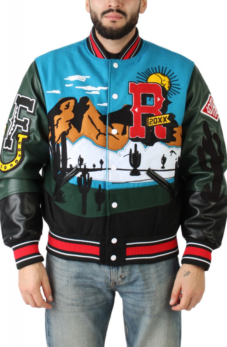 FIRST ROW Grand Tour Varsity Jacket FRJ0058-BLUE - Karmaloop
