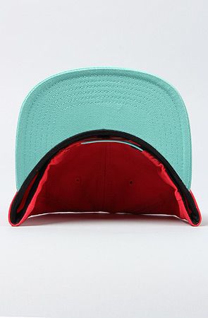 The Diamante 6 Panel Snapback in Red, Diamond Blue, & Black