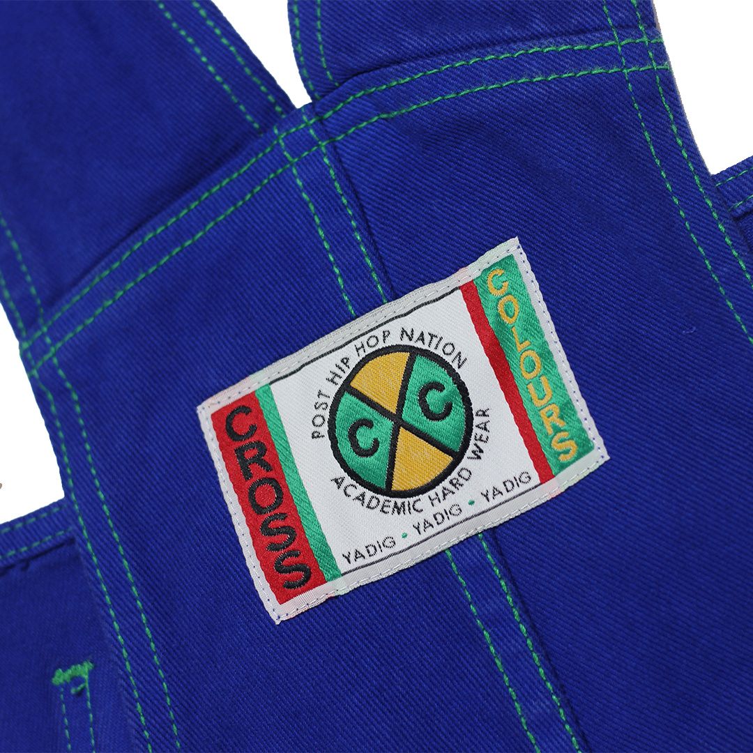CROSS COLOURS Classic Brushed Twill Overalls - Cobalt Blue C50025-BLU ...