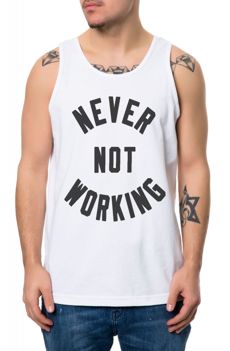 GOOD FIGHT The Never Not Working Tank Top in White SV-NOTWORKING-TNK ...