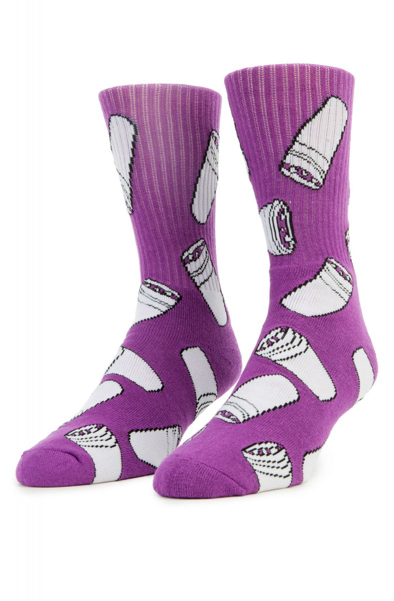 Lean Foam Cup Socks Purple