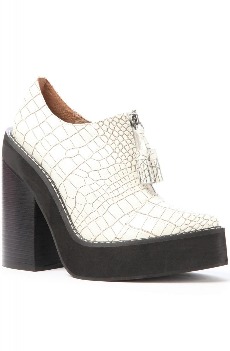 Jeffrey Campbell Shoe FInk in White Croc