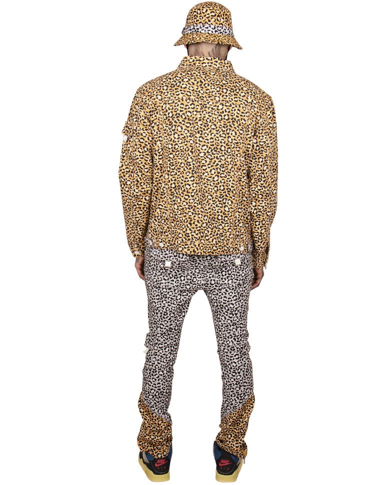 THE HIDEOUT CLOTHING Tropics Leopard Denim Bucket Hat THC-TR-OL-LEOPARD ...