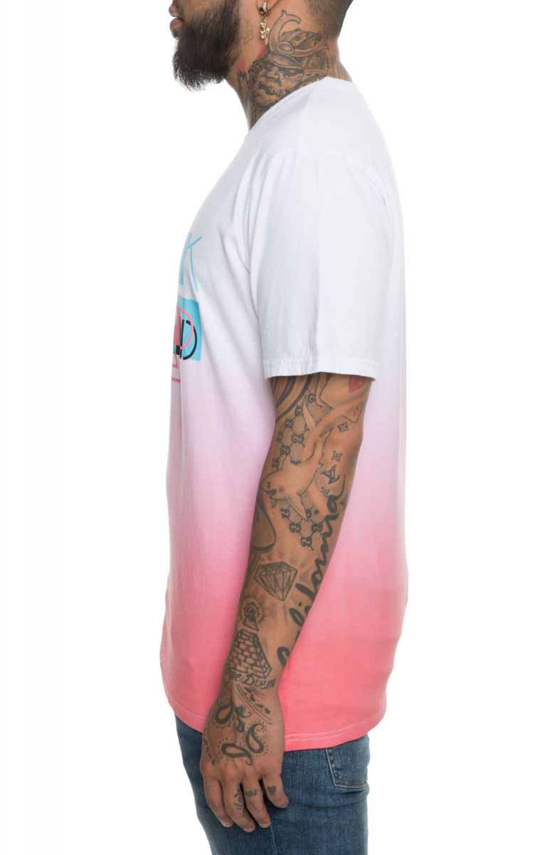 BLACK PYRAMID The Gradient Tee in White Y1161225-WHT - PLNDR